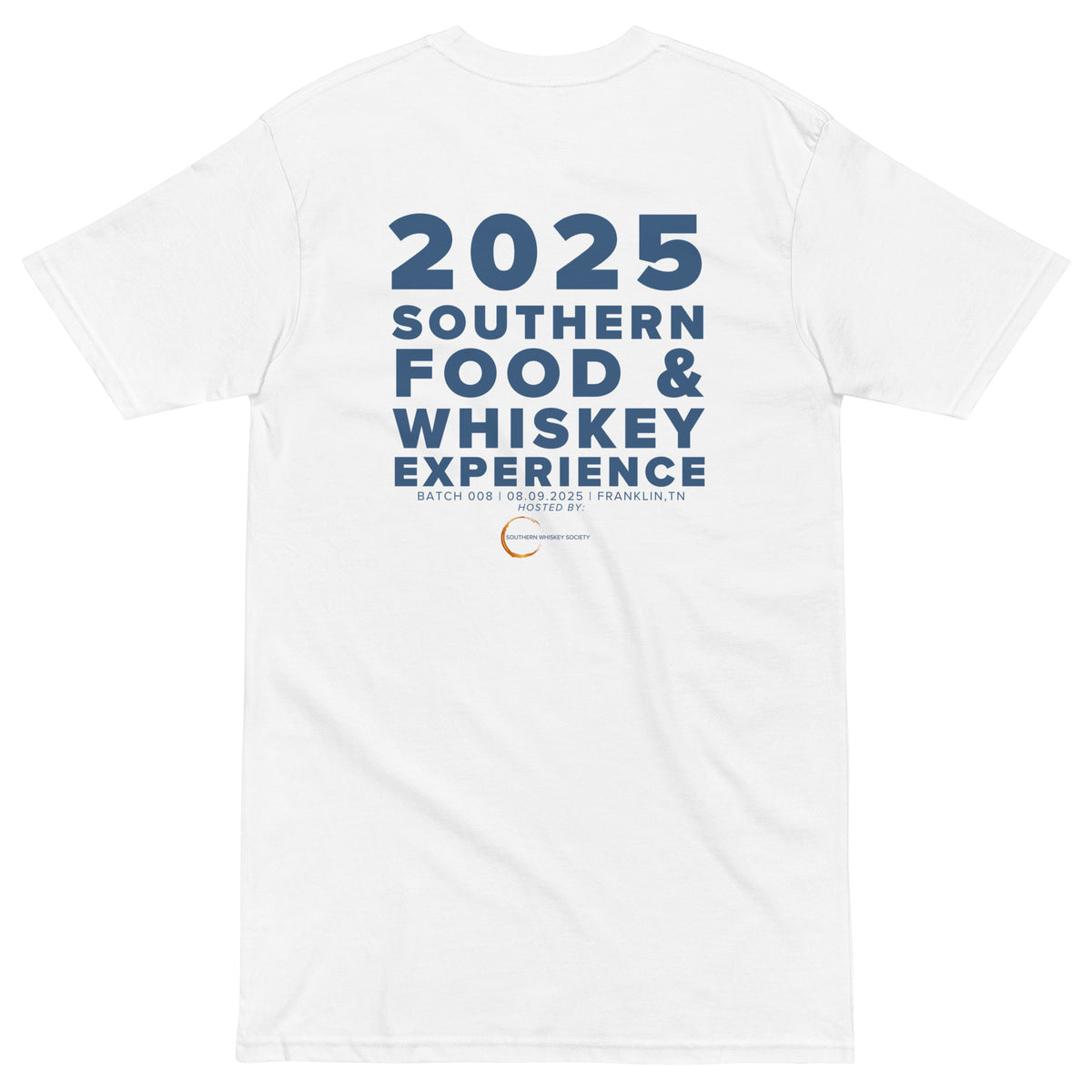 SFWE 2025 Men’s premium heavyweight tee – The Southern Whiskey Society